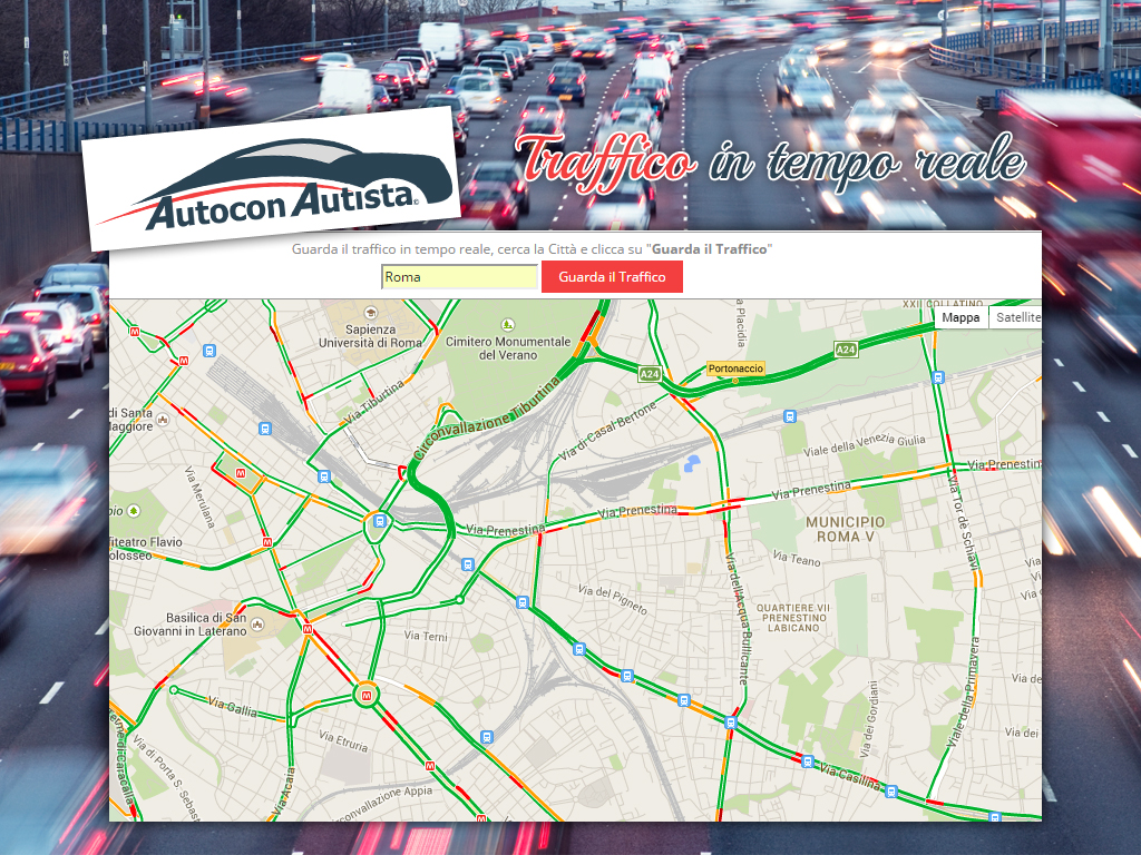 Mappa del traffico in tempo reale